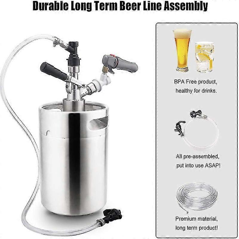 Ball Lock Beer Line Assembly,20 Inch Beer Line With Picnic Tap Faucet ...