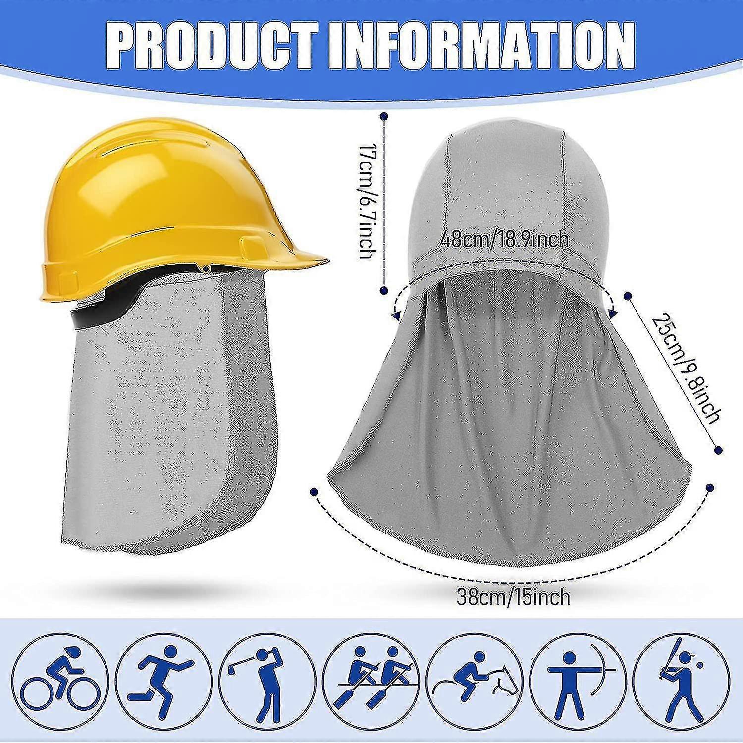 3 Pieces Helmet Liner With Neck Mask, Cooling Skull Caps Sweat Wicking ...