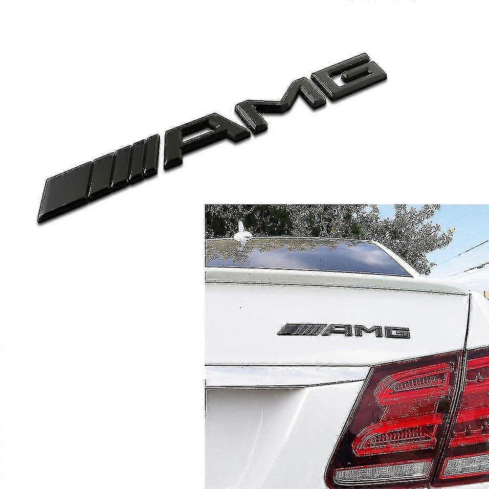 Mercedes AMG Boot Trunk Emblem Badge - Stick On, Matt Black (All AMG ...