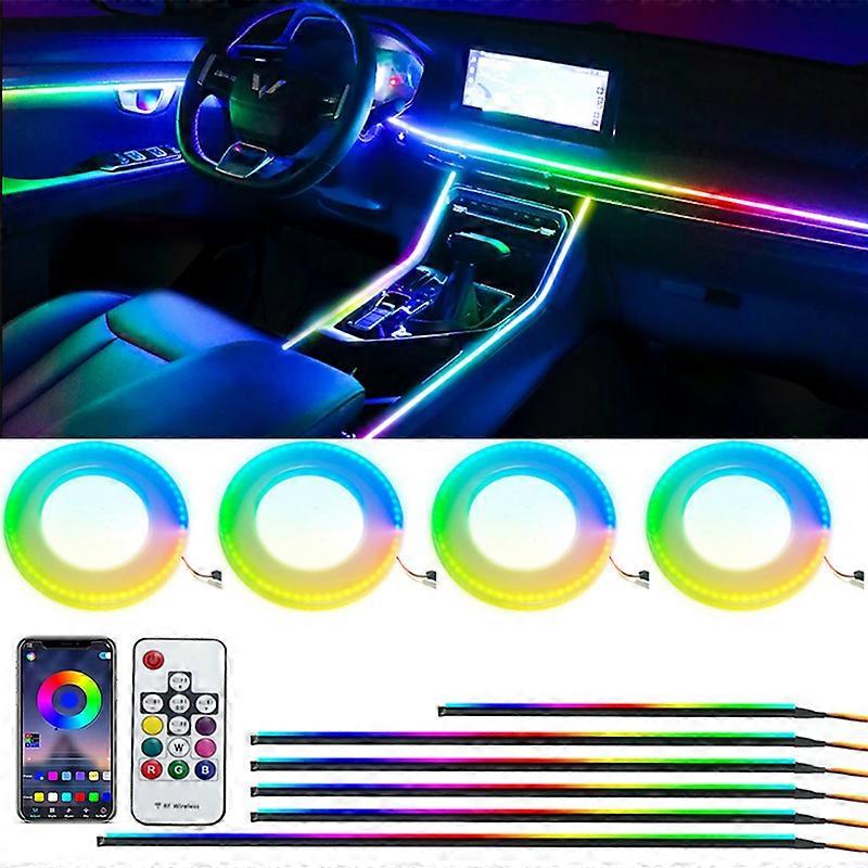 18 in 1 streamer symphony car ambient lighting interior rainbow ...