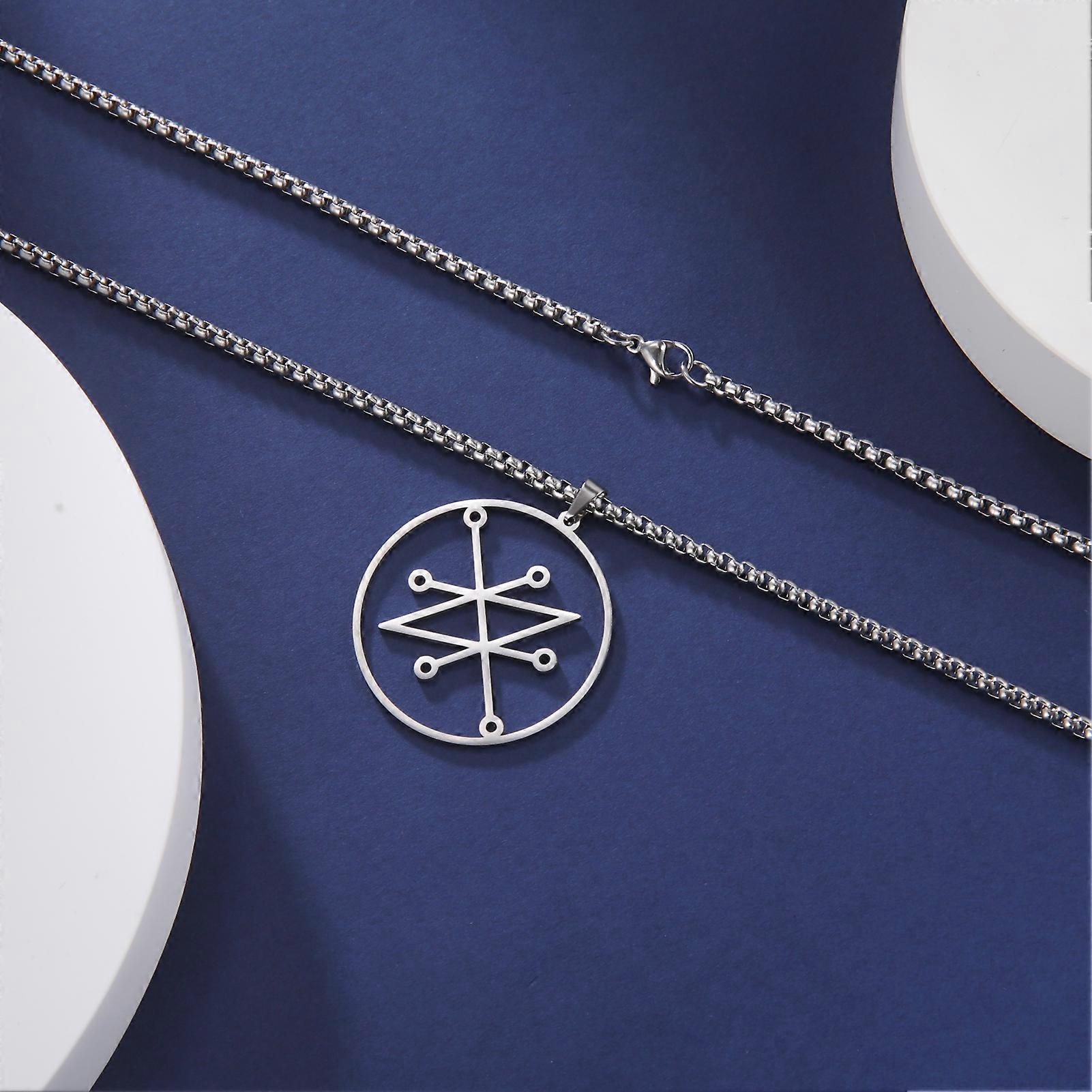 Vintage Azazel Sigil Pendant Necklace Demonic Symbol Sign Necklaces ...