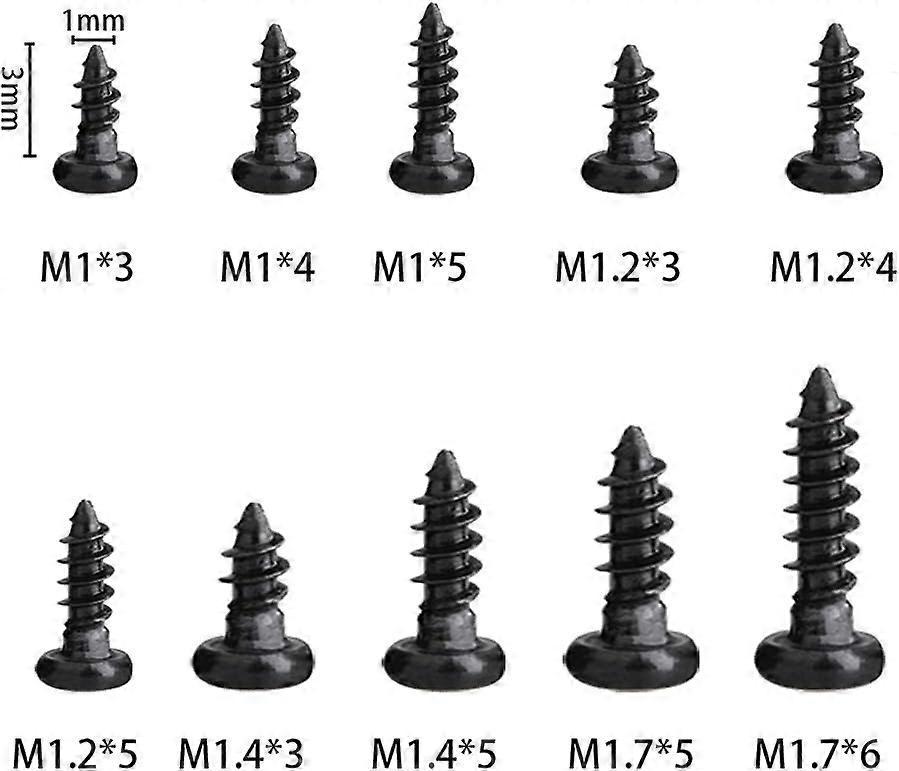 1000 Pcs Round Head Self Tapping Phillips Mini Wood Screws Mini Screws ...
