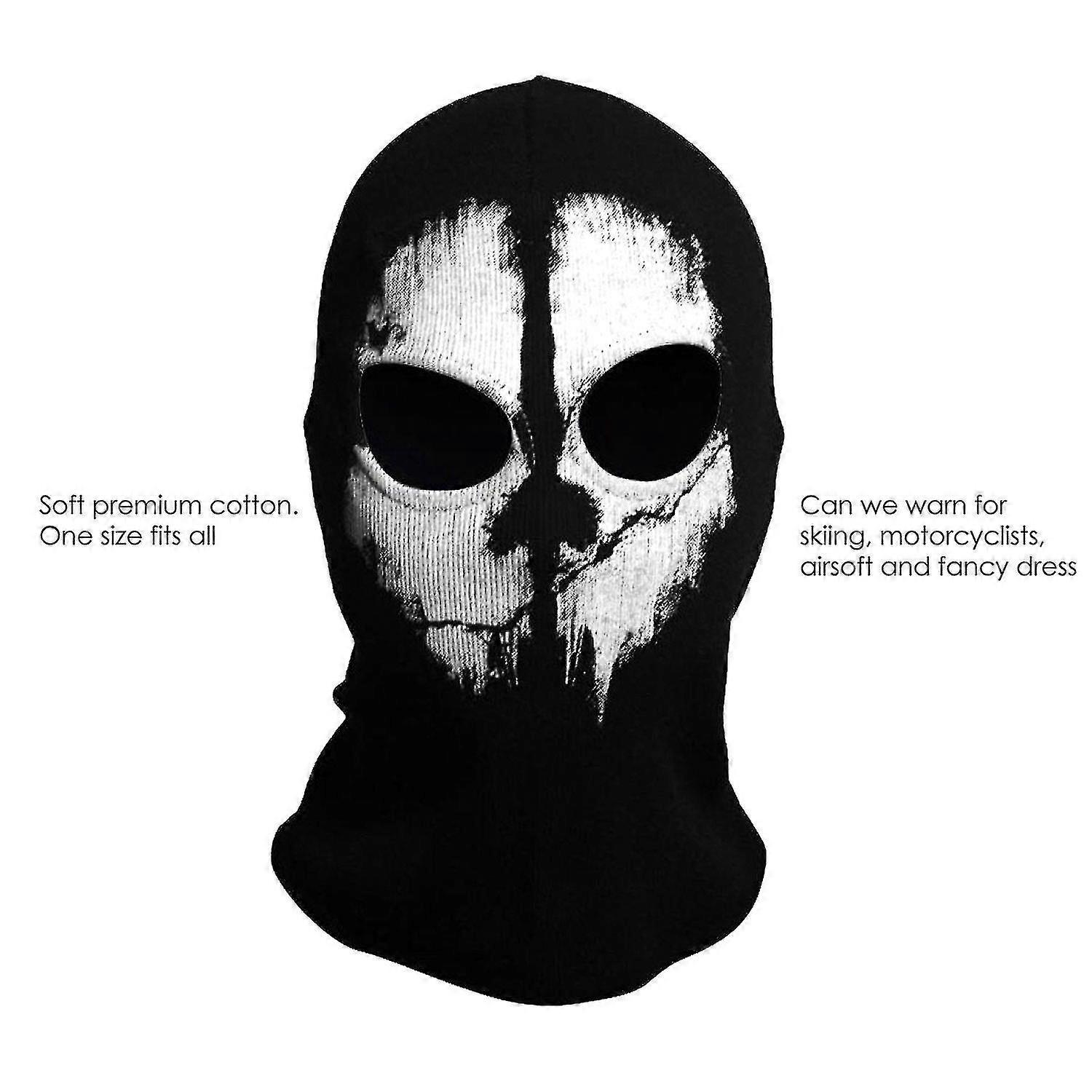 Trixes Ghost Mask - Balaclava Motorcycling Paintball One Size Colour ...