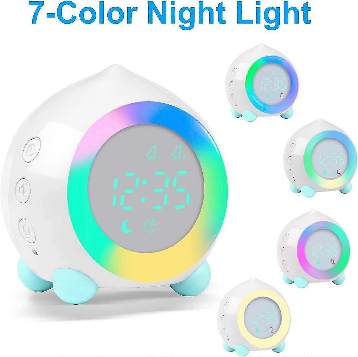 Children's Alarm Clock Light Up Digital LED Lamp Alarm Clock Night ...