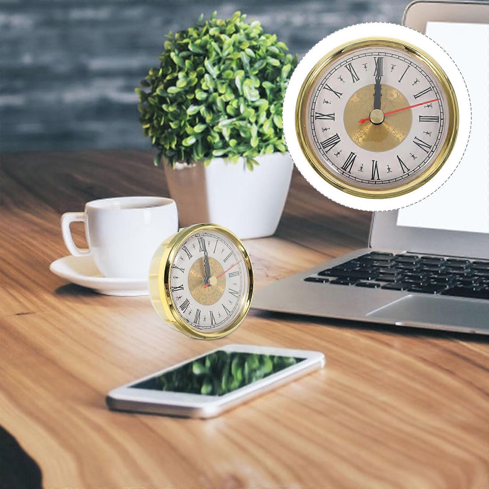 Retro Clock Insert DIY Round Clock Head Roman Number Inlaid Clock Head ...