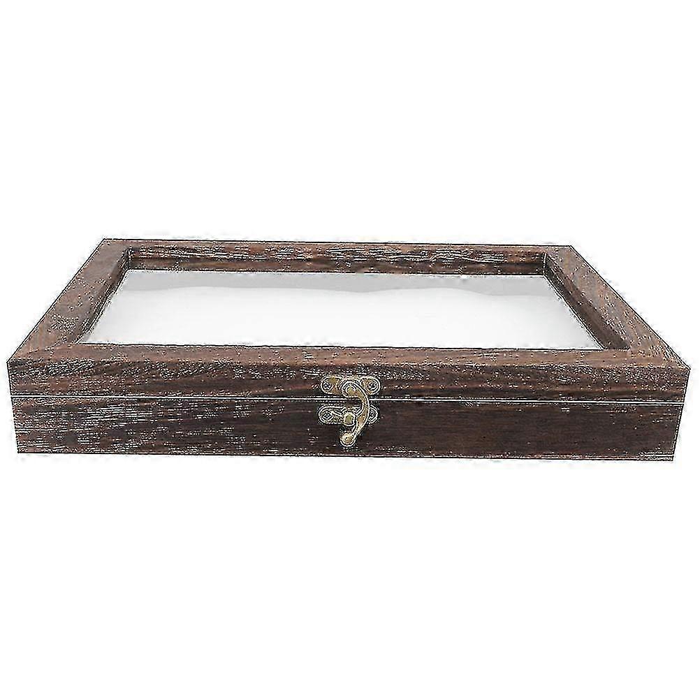 Glass Display Cabinet Shadow Box Case Display Collection Box Specimen ...