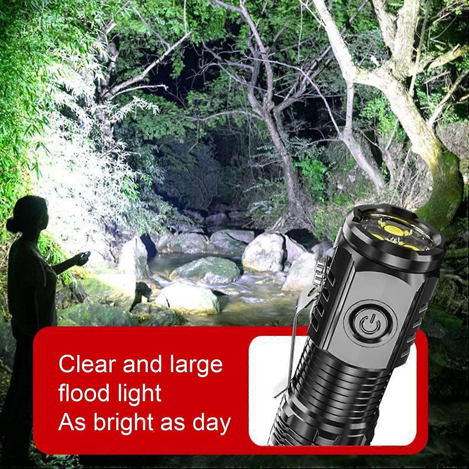 High Lumens Ultra-Bright LED Flashlight Waterproof Compact Size ...