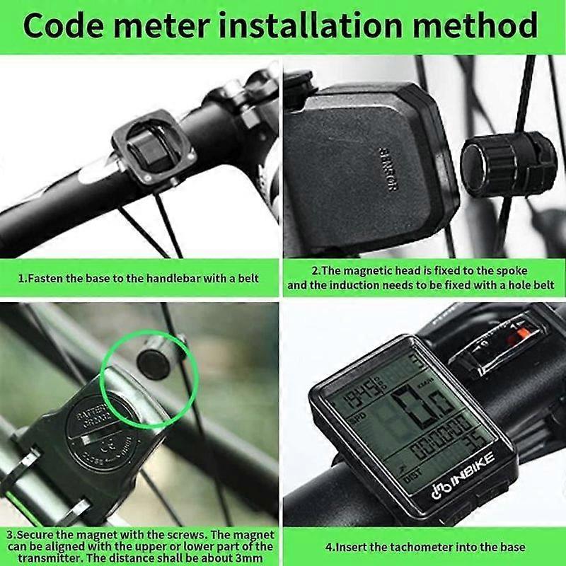 Wireless Bike Computer IP54 Waterproof Bicycle Speedometer Odometer ...