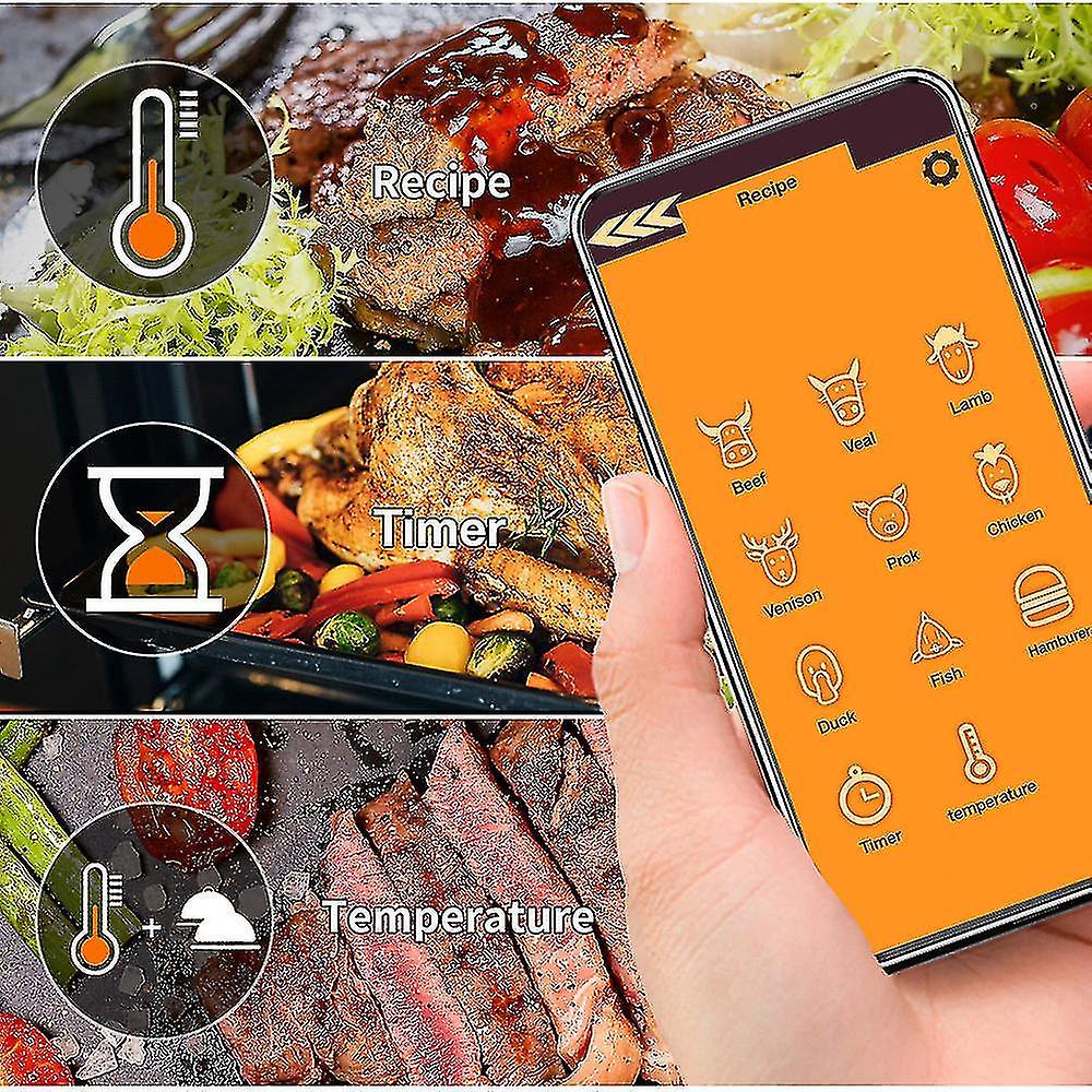 Vandt t Tr dl st Digitalt K dtermometer Til Ovngrill K kkengrill