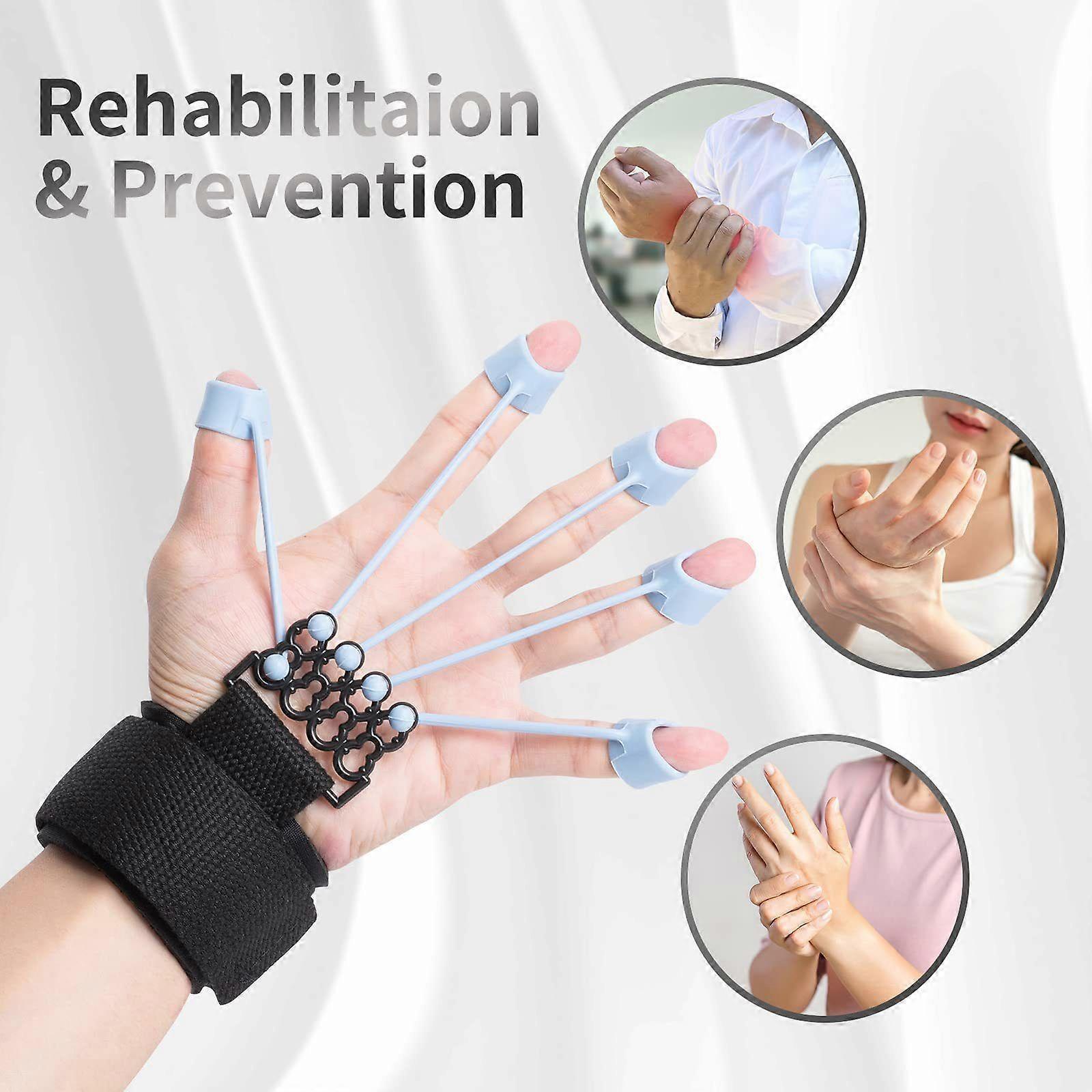 Finger Extender Exerciser, Finger Resistance Band Elastic Hand Grip ...