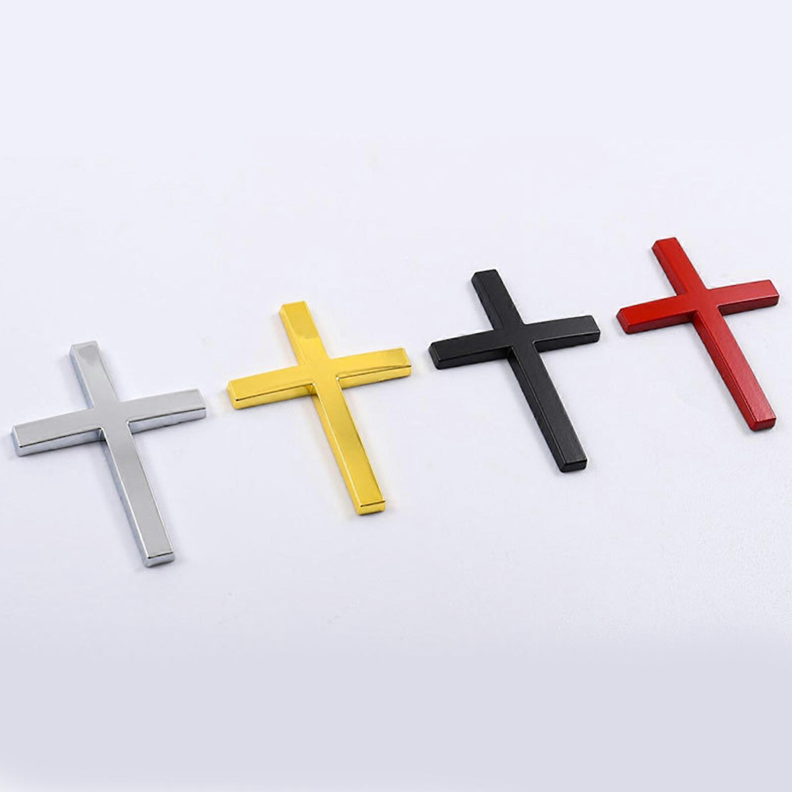 Adhesive Metal Crosses Decal 3D Christ Crosses Badge for Vehicle Truck ...