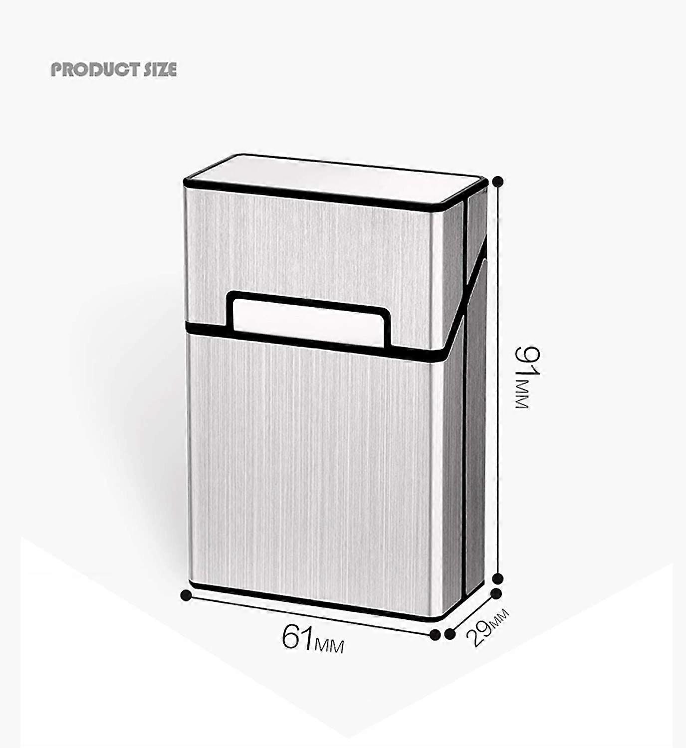 2 Pack Cigarette Cases, Aluminum Cigarette Case Flip Holds 20 ...