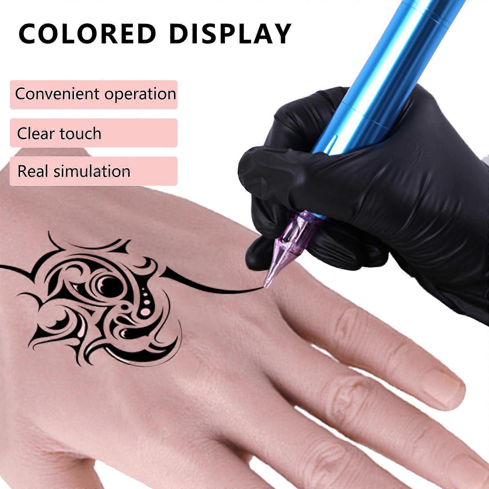 Life Sized False Skin Hand Model Man Tattooed Practice Hand Silicone ...