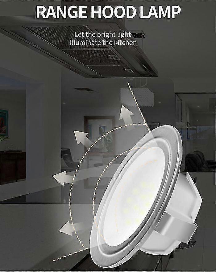 2-Piece AC 230V 15W LED Cooker Range Hood Light 60mm Hole Smoke ...