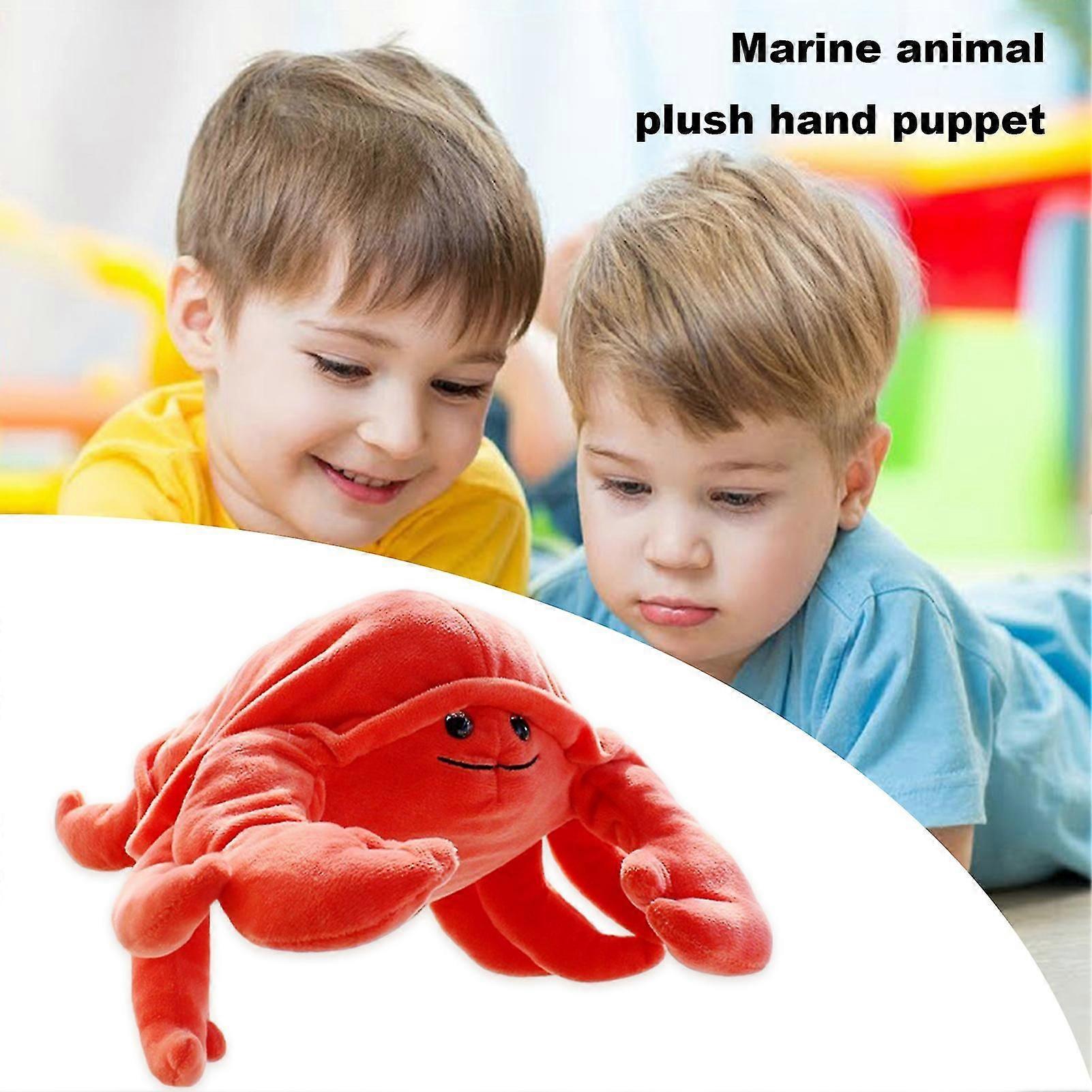 Plush Sea Animal Hand Puppet Movable Mouth Shark Whale Turtle Octopus ...
