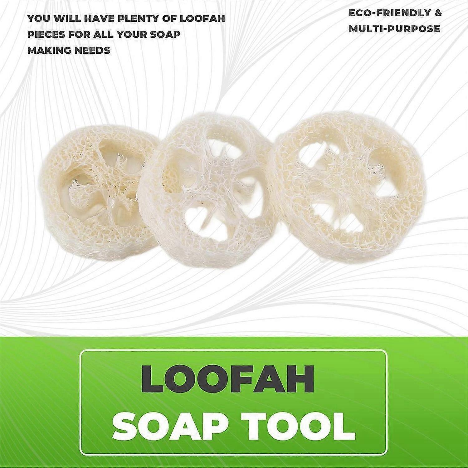 150Pcs Natural Loofah Slices Handmade Loofah Soap Box Tools Cleaner ...