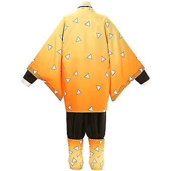 Adult Kids Anime Demon Slayer Kimetsu No Yaiba Agatsuma Zenitsu Cosplay ...