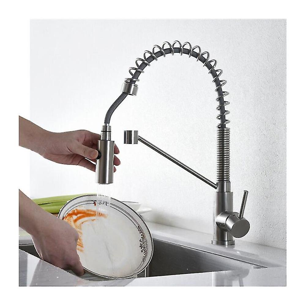 Spring-loaded Kitchen Faucet Kitchen Mixer Tap With Pull-out Spray 360 ...