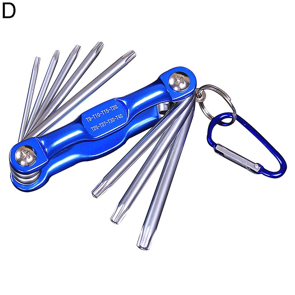 ZHOUBA Multifunctional Folding Hex Wrench Spanner Set Portable Metric ...