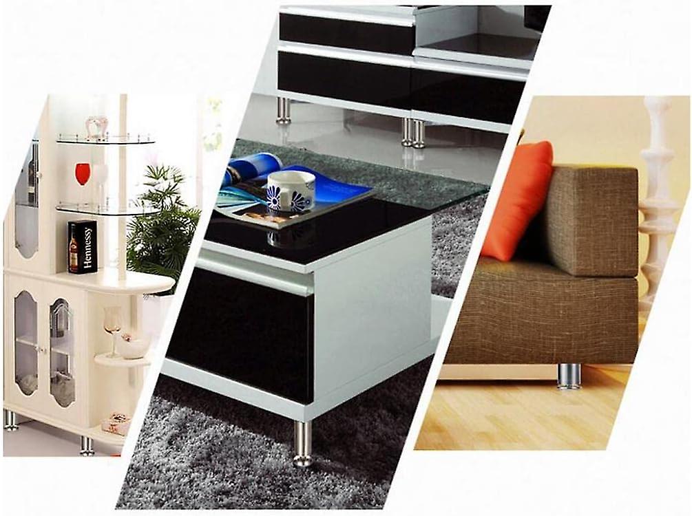 2 Inch Round Stainless Steel Furniture Foot Stand Leg - Pack of 2, with ...