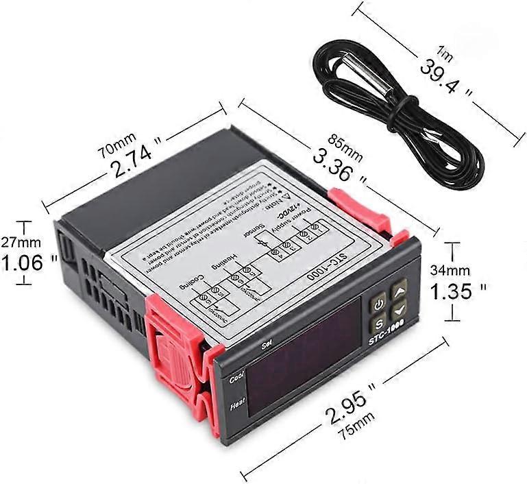 AC 110V-220V Temperature Controller, STC-1000 All-Purpose Digital ...
