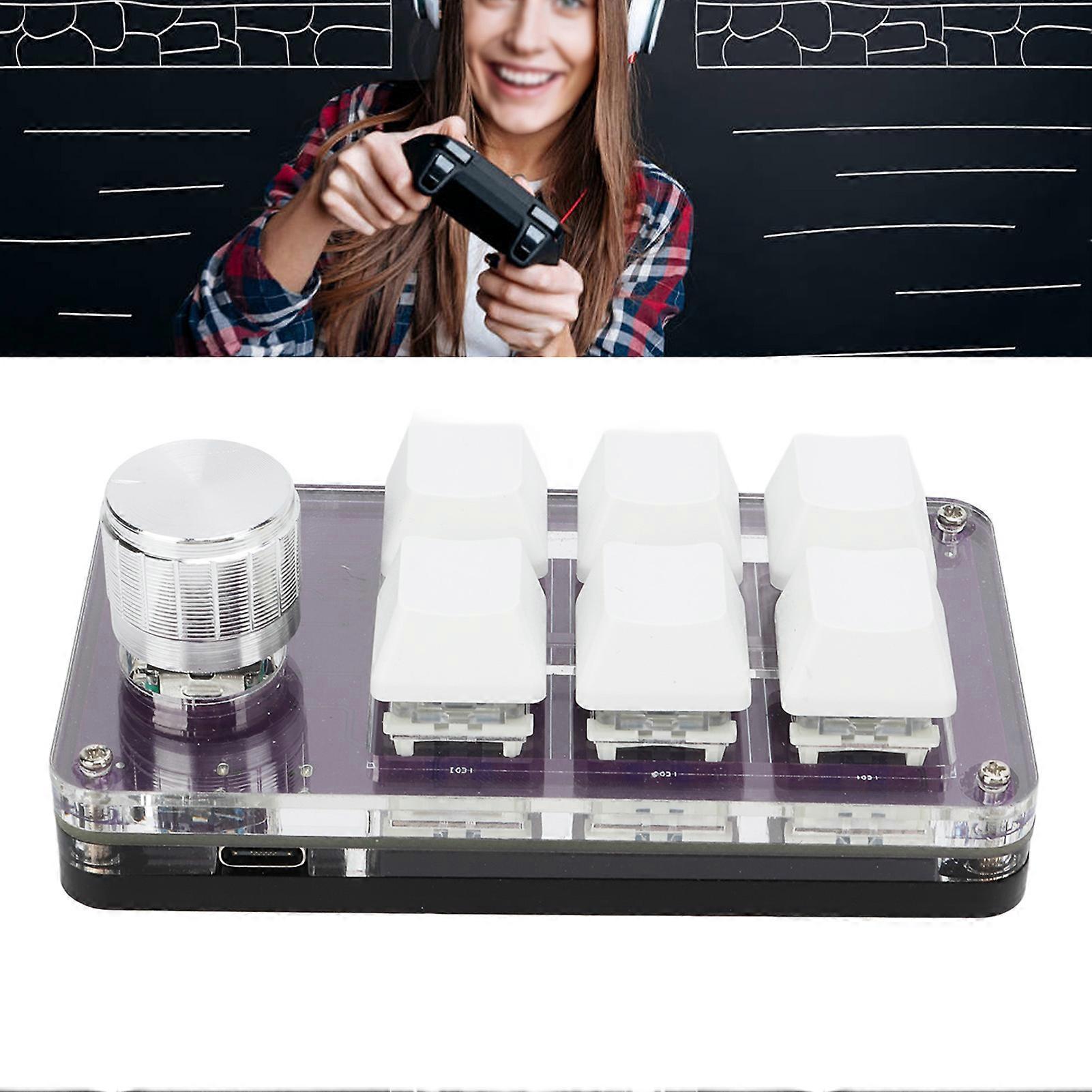 Shortcut One Handed Mechanical Keyboard Multifunction Mini 6 Key Gaming ...