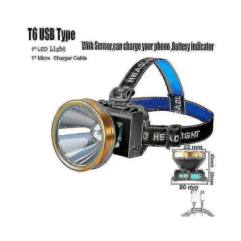 500000lm Xhp90.most Powerful Headlamp Usb Headlamp | headlights | Fruugo UK