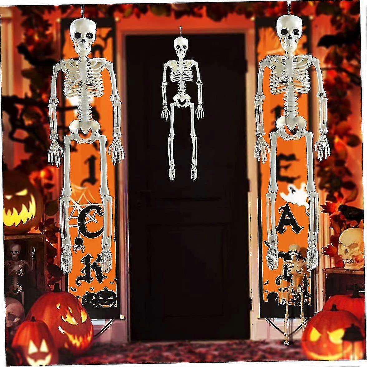 Halloween Skeleton Decorations-4 Packs Full Body Halloween Skeleton ...