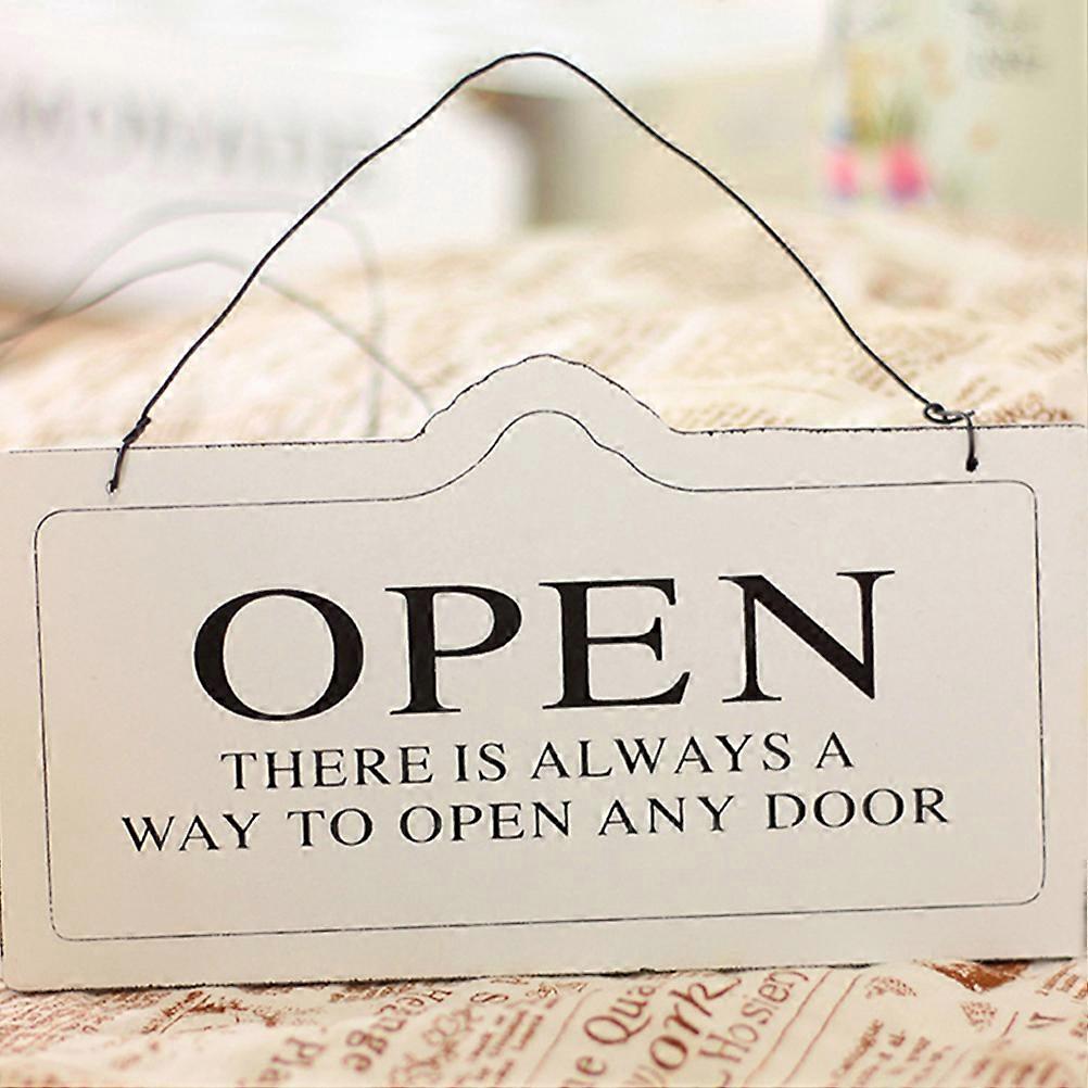 2pcs Wooden Open Closed Sign Decorative Open Closed Sign for Stores ...