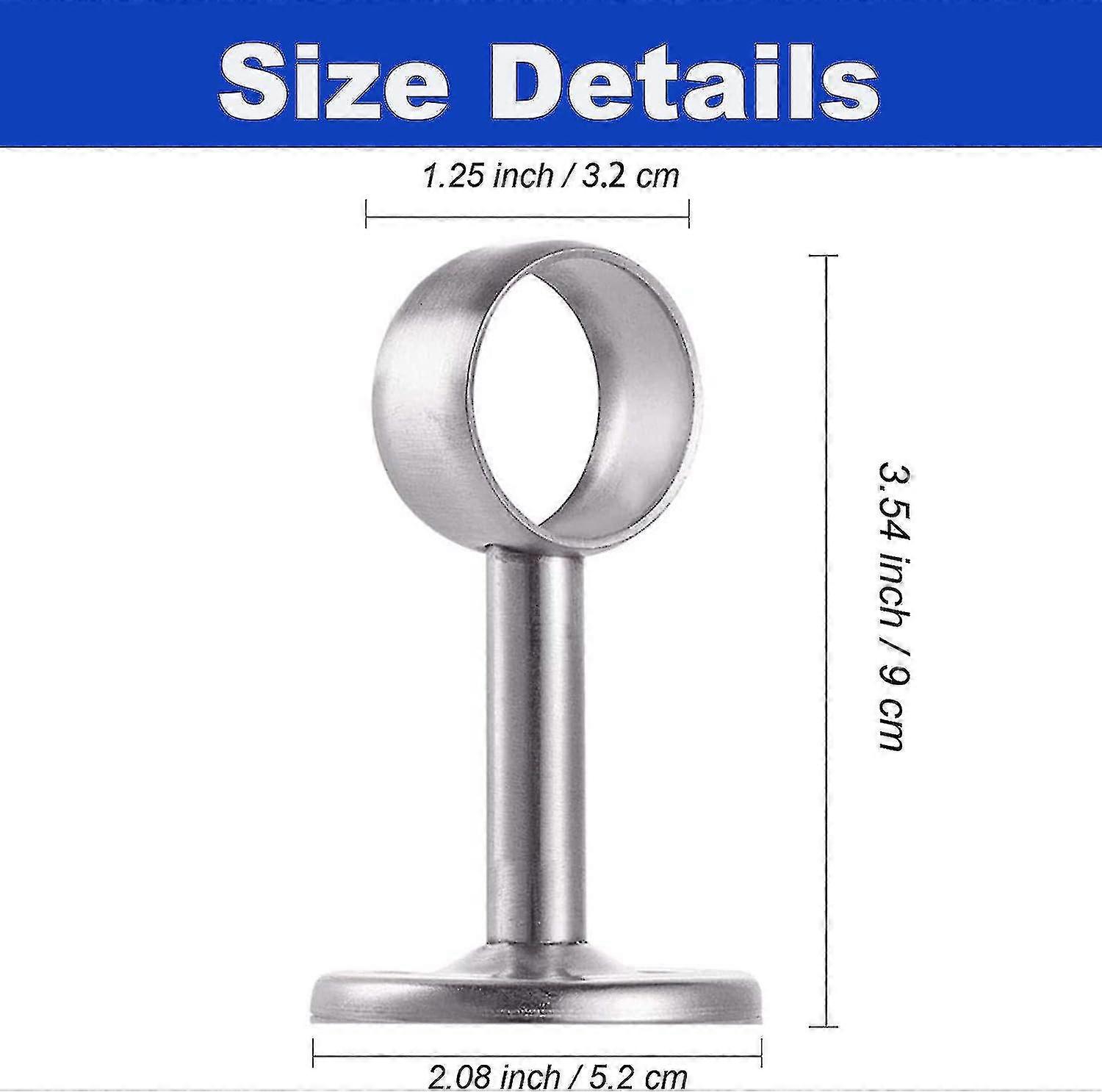 2 Pieces Adjustable Ceiling Bracket, 32mm Stainless Steel Curtain Rod ...