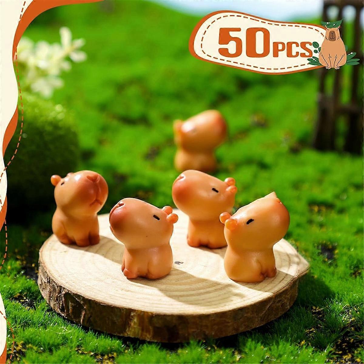 Mini Capybara Resin Statue, Capybara Model Ornaments, Miniature Animals ...