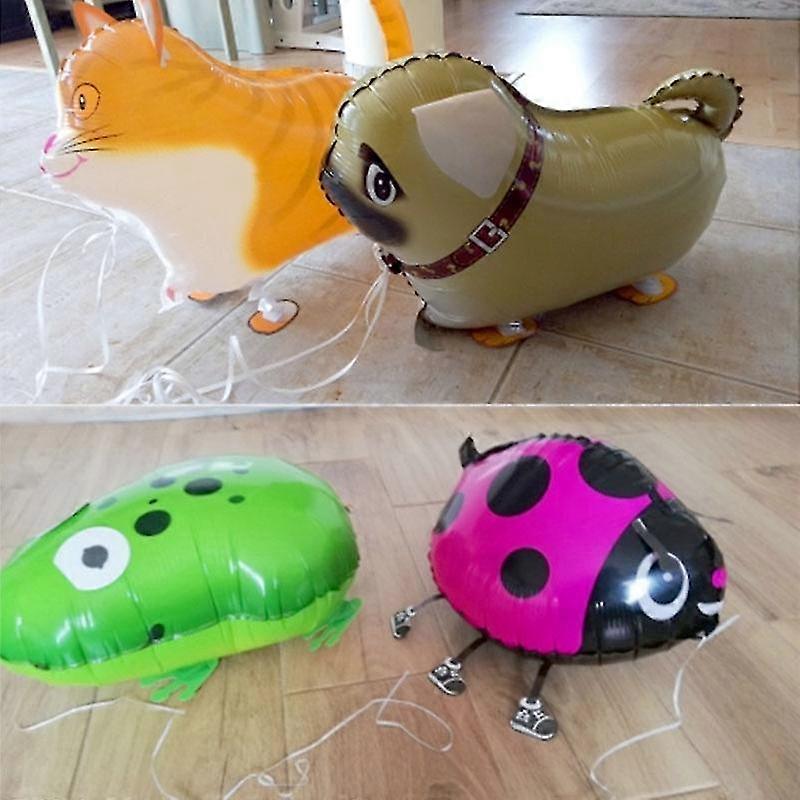 Cute Walking Animal Helium Balloons Cat Dog Dinosaur Air Ballons ...