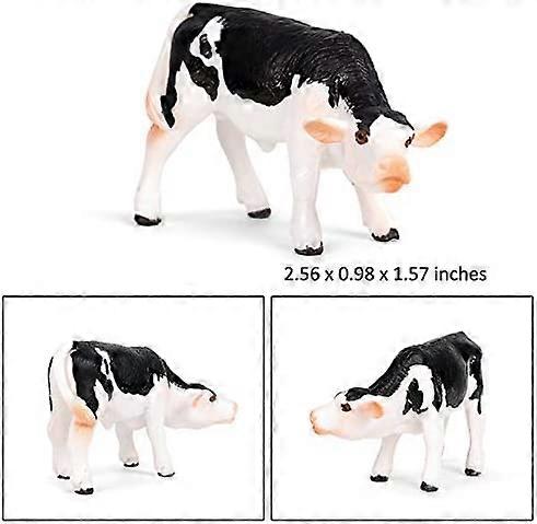 Hibon Simmental Cattle Figurine Simulated Cattle Realistic Plastic Cow ...