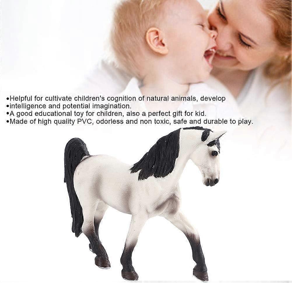 Solid White Horse Model, Plastic Horse Model Toy Simulation Animal ...