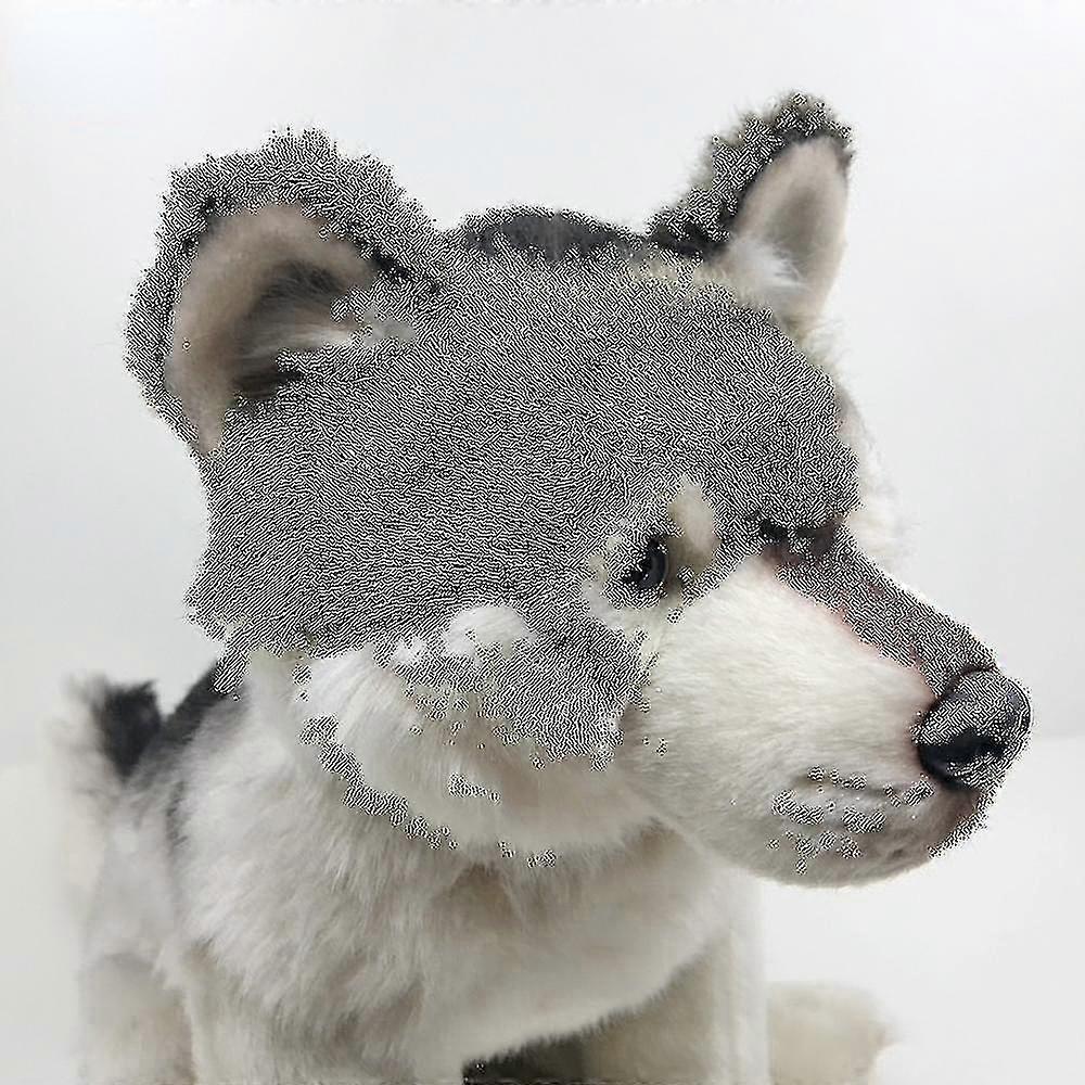 27cm Realistic Gray Wolf Husky Dog Plush Toy. XiXi | Fruugo UK