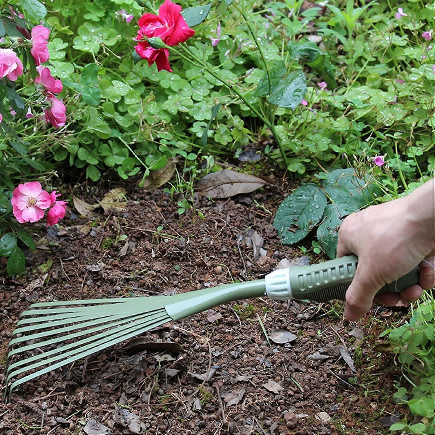 Grass Rake Lawn Broom Leaf Broom Nine Teeth Practical Rake Teeth Grass ...