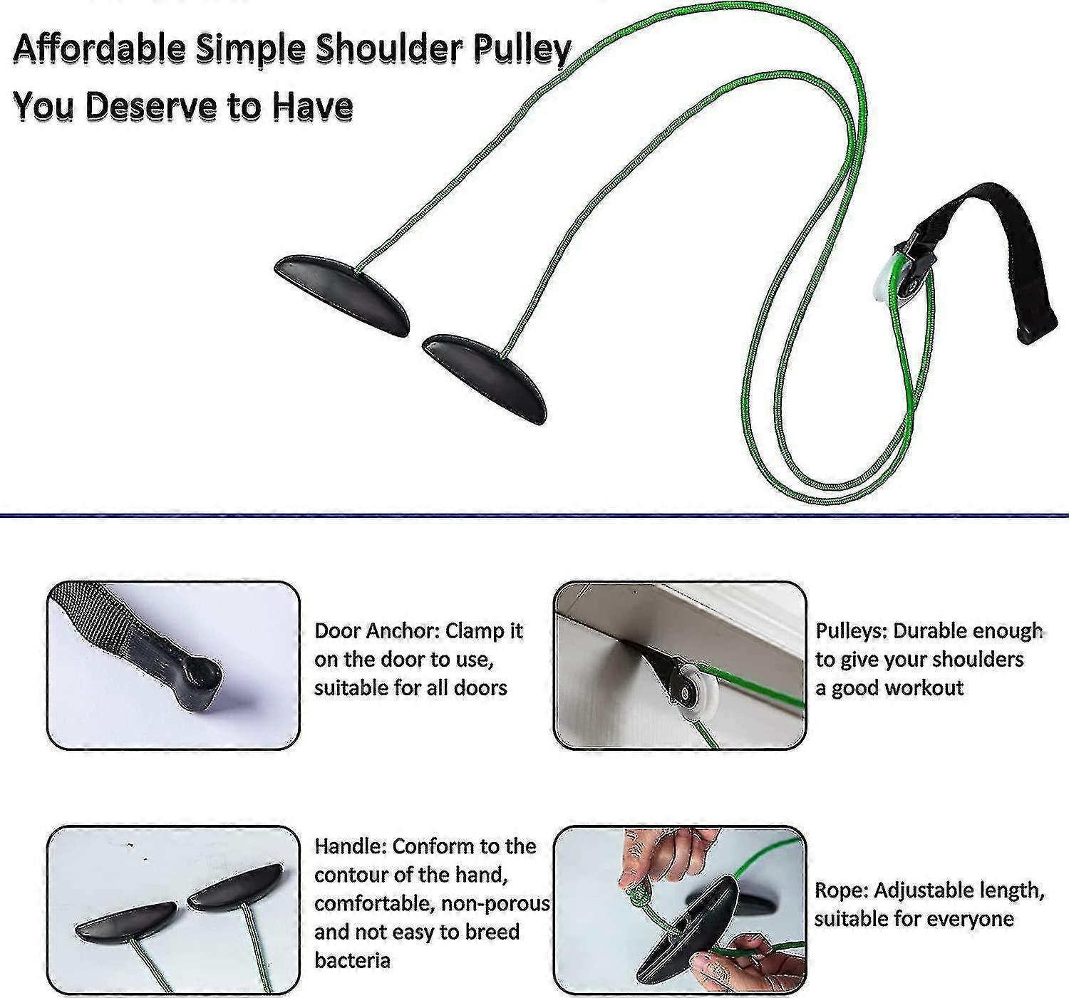 Overhead Overdoor Shoulder Therapy Exercise Pulley System | Fruugo UK