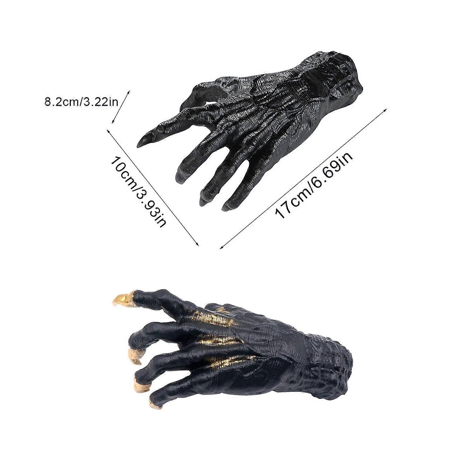 Witch's Demon Hand Wall Hanging Statues Halloween Art Sculpture Mounted ...