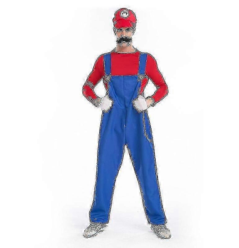 Christmas Super Mario,Luigi Bros Fancy Dress Cosplay Costume (Adult ...
