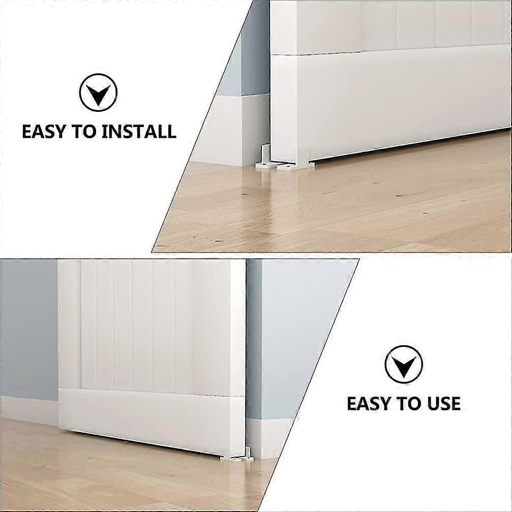 2 Sets Sliding Barn Door Floor Guides Closet Door Guides Floor Mounted ...