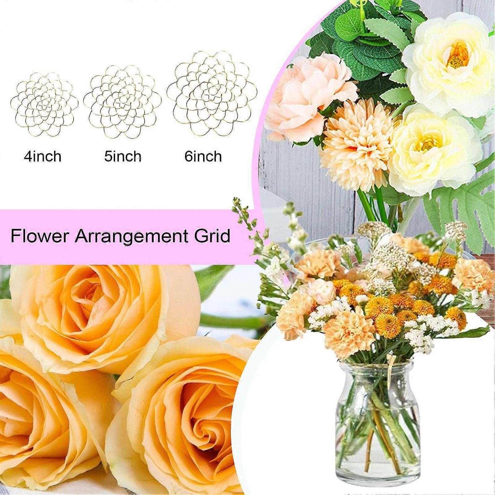 1/3Pcs Stainless Steel Spiral Stem Holder Vase Insert Flower Arranger ...