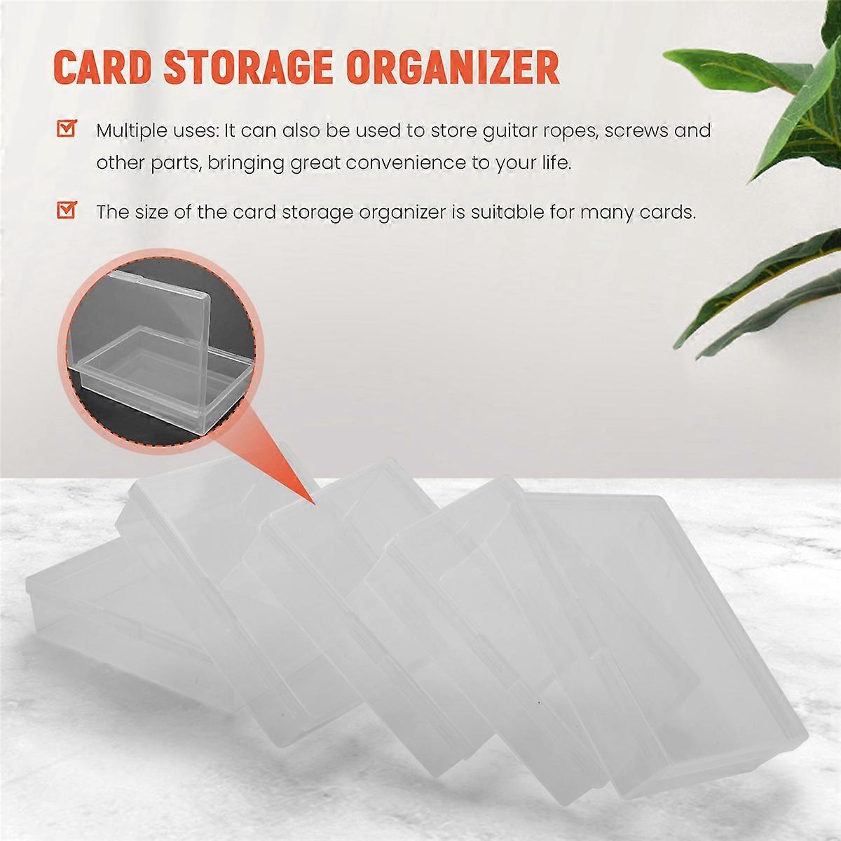 10Pcs Playing Card Box Trading Card Case Card Storage Organizer Clear ...