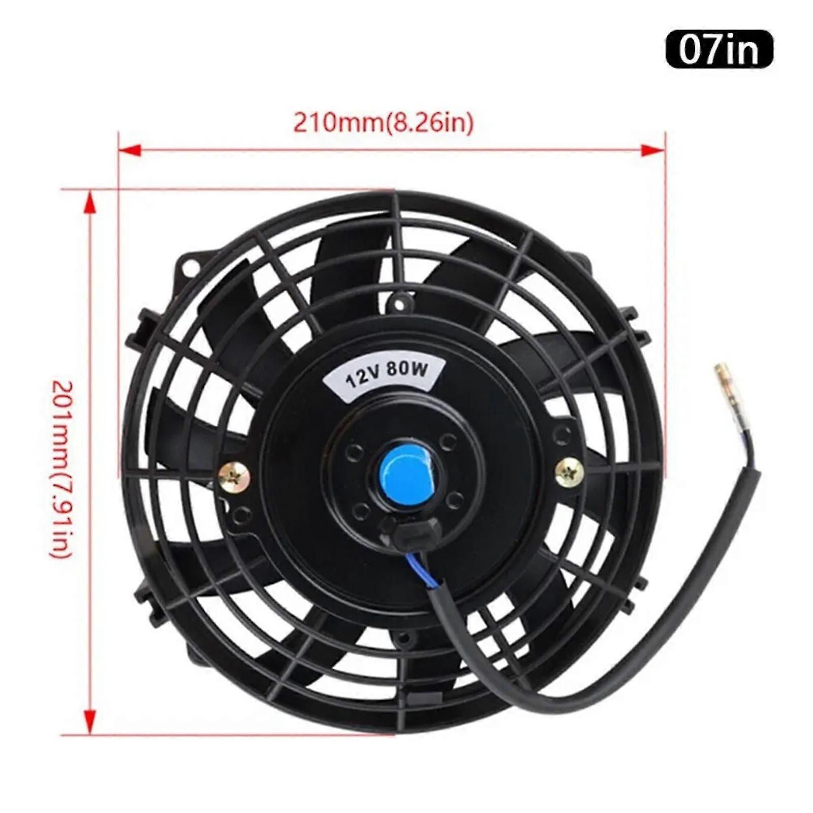 Ultra Quiet 12V 80W Electric Radiator Intercooler Slim Fan Cooling ...