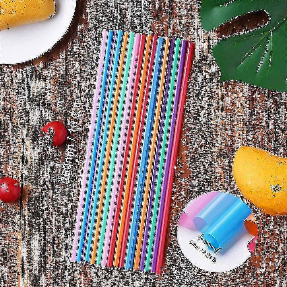 1000pcs Colorful Disposable Plastic Drinking Straws for Home Bar ...