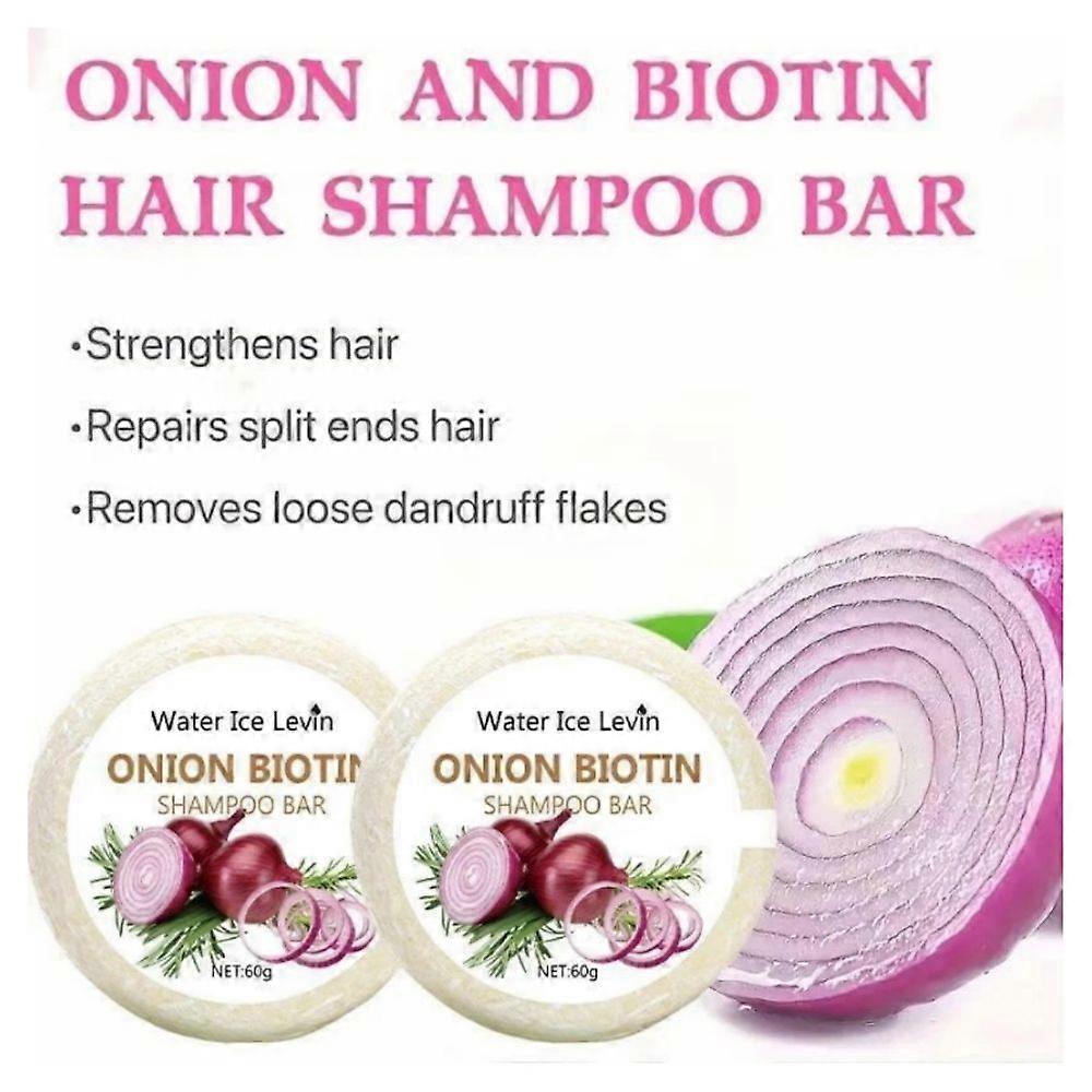 Onion and Biotin Shampoo Bar Soap, Moisturizing & Soothing, For All ...