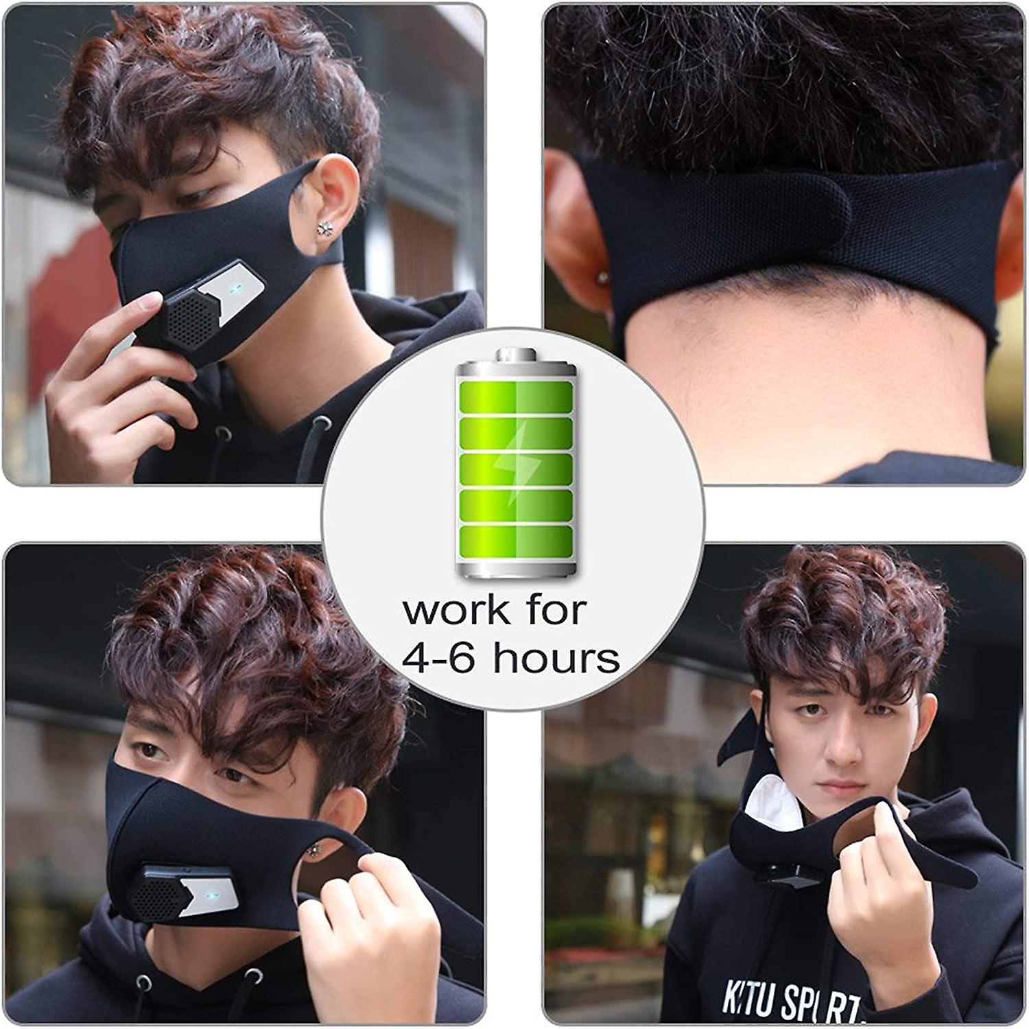 Personal Smart Electric Air Face Mask Fan For Air Supply, 650mah Used ...