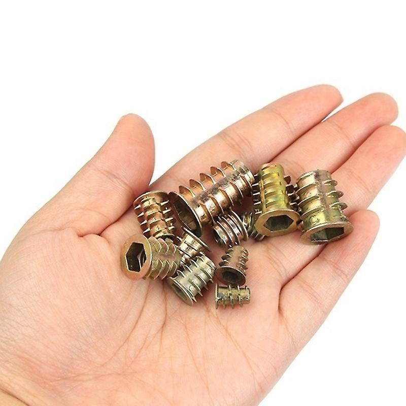Auspicious-230 Pieces Zinc Alloy Hex Threaded Insert Nuts Threaded ...
