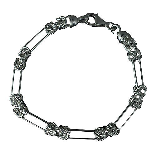 Silver handmade Chain a traditional knot and fetter seven and a half ...