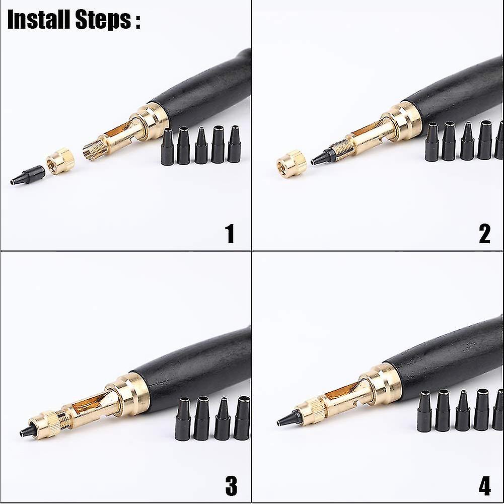 Adjustable Screw Punch, Screw Hole Punch, 6 Tip Sizes Leather ...