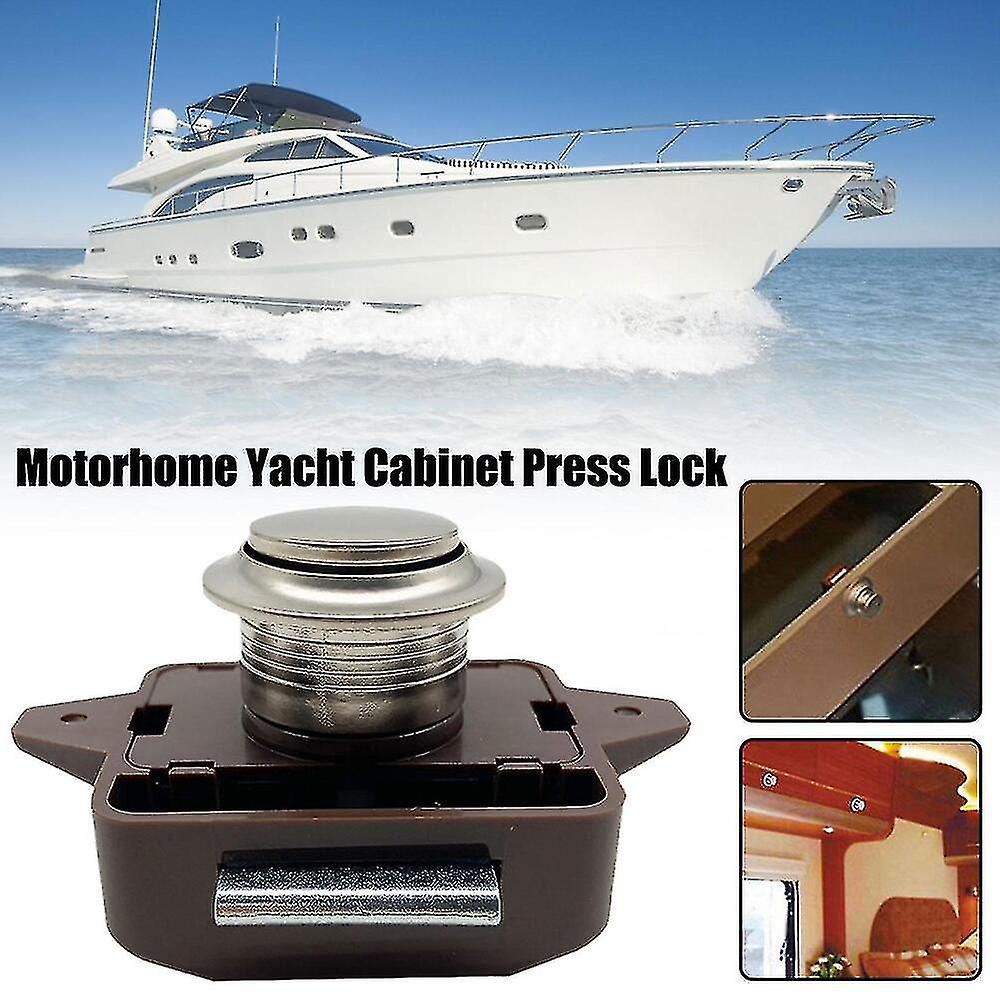 Push Button Catch Lock Cupboard Door Motorhome Cabinet Camper Caravan ...